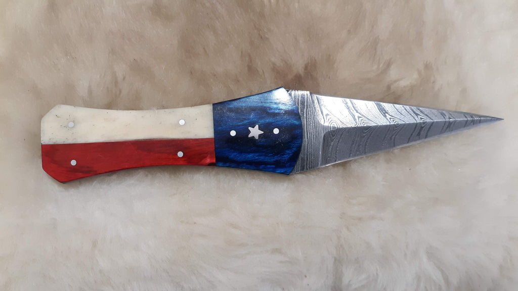 CUSTOM DAMASCUS "TEXAS T" HUNTING DAGGER – Bama Paracord & More