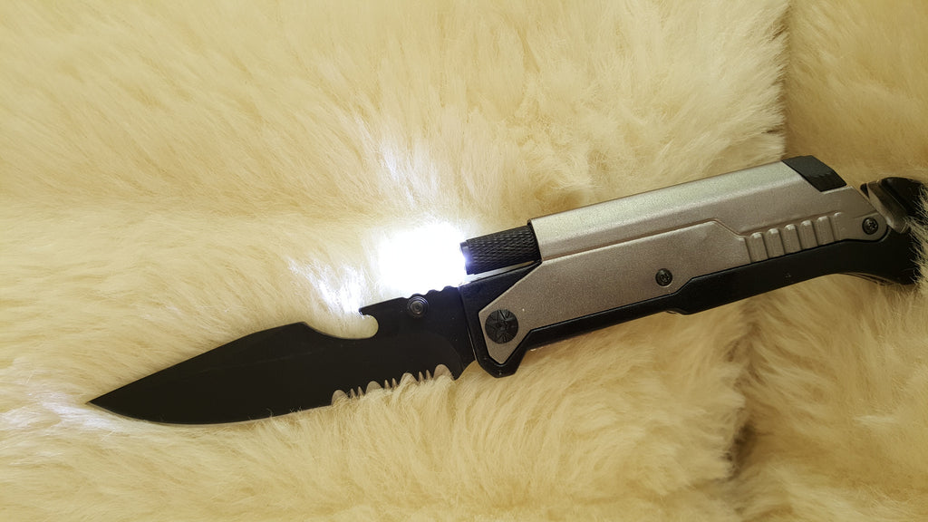 LED SURVIVAL KNIFE W/FIRE STARTER-NEW – Bama Paracord & More