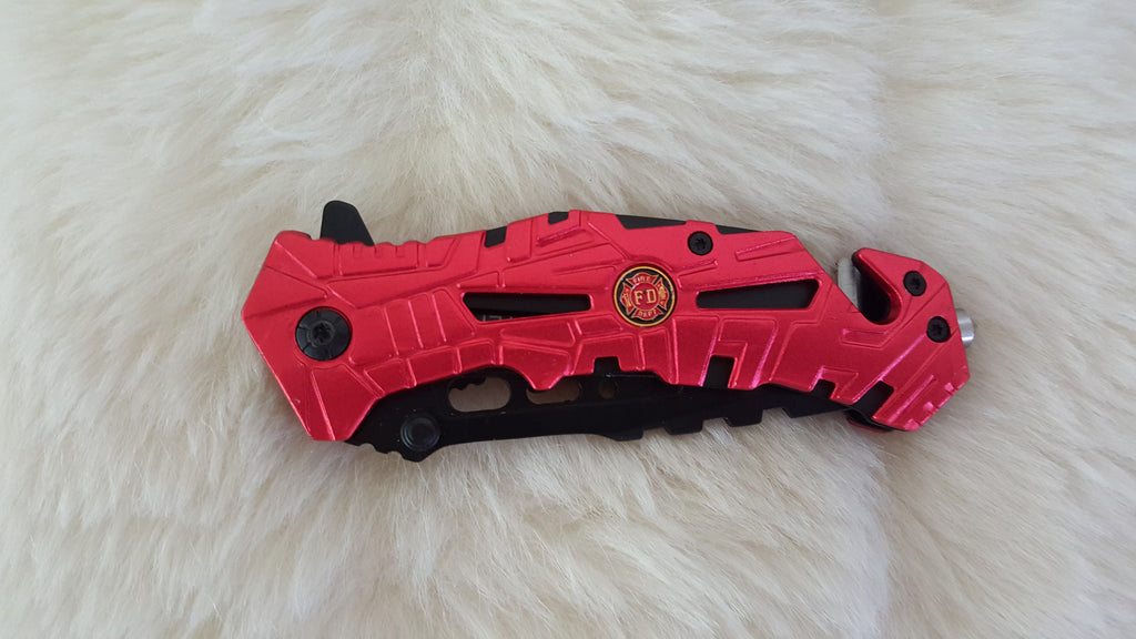 FIRE FIGHTER TACTICAL RESCUE KNIFE – Bama Paracord & More