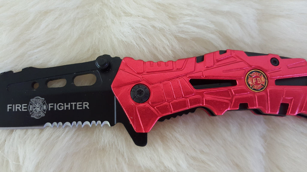 FIRE FIGHTER TACTICAL RESCUE KNIFE – Bama Paracord & More