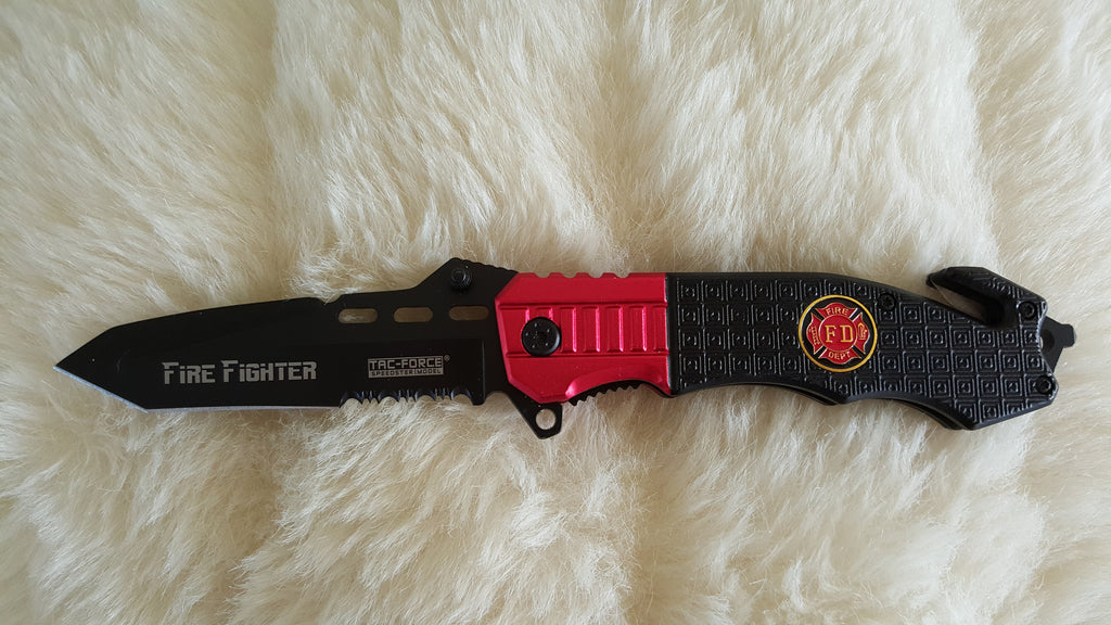 FIRE FIGHTER TACTICAL RESCUE POCKET KNIFE – Bama Paracord & More