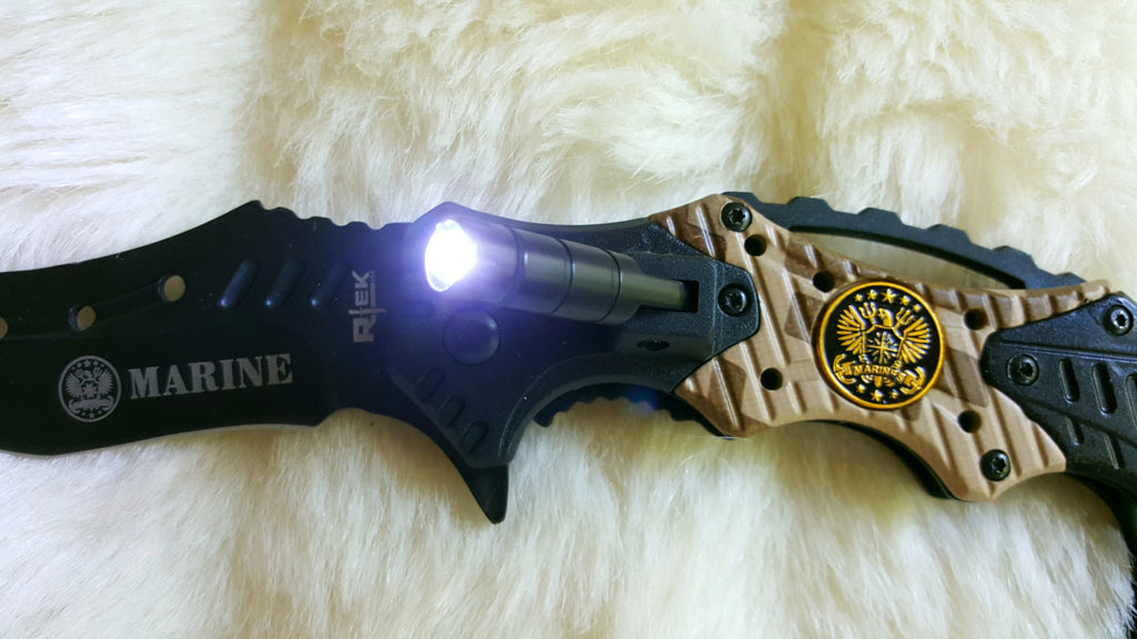 MARINES KARAMBIT W/LED Light Knife-New – Bama Paracord & More