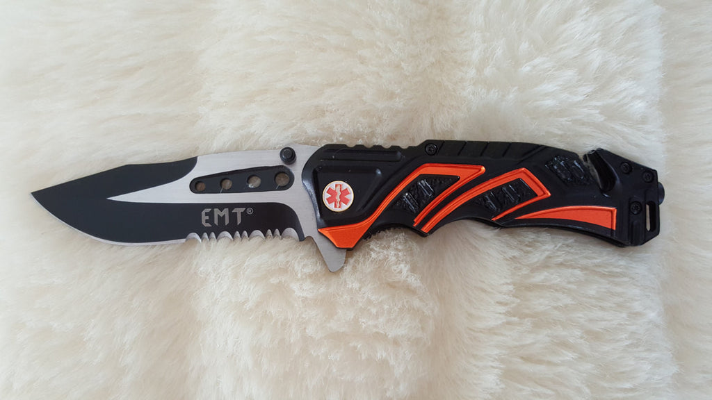 EMT TACTICAL Rescue Knife-New – Bama Paracord & More