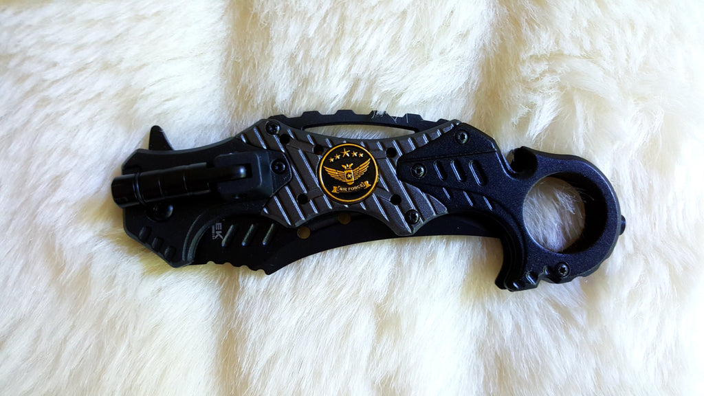 U.S. AIR Force Karambit with LED Tactical Knife-New – Bama Paracord & More