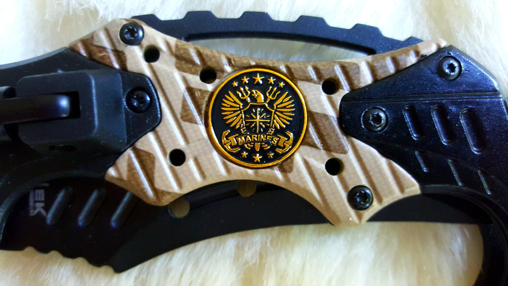 MARINES KARAMBIT W/LED Light Knife-New – Bama Paracord & More