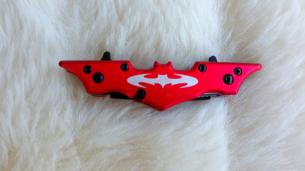 BATMAN Pocket Knife-Red-New – Bama Paracord & More